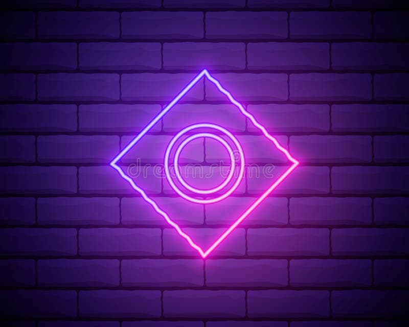 Neon Light Condom In Package Safe Sex Sign Icon Safe Love Symbol