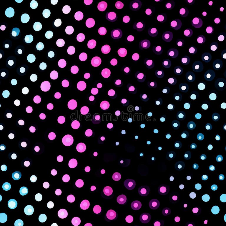 A Neon Light Dot Pattern, Where Glowing Pink and Blue Dots Shine ...