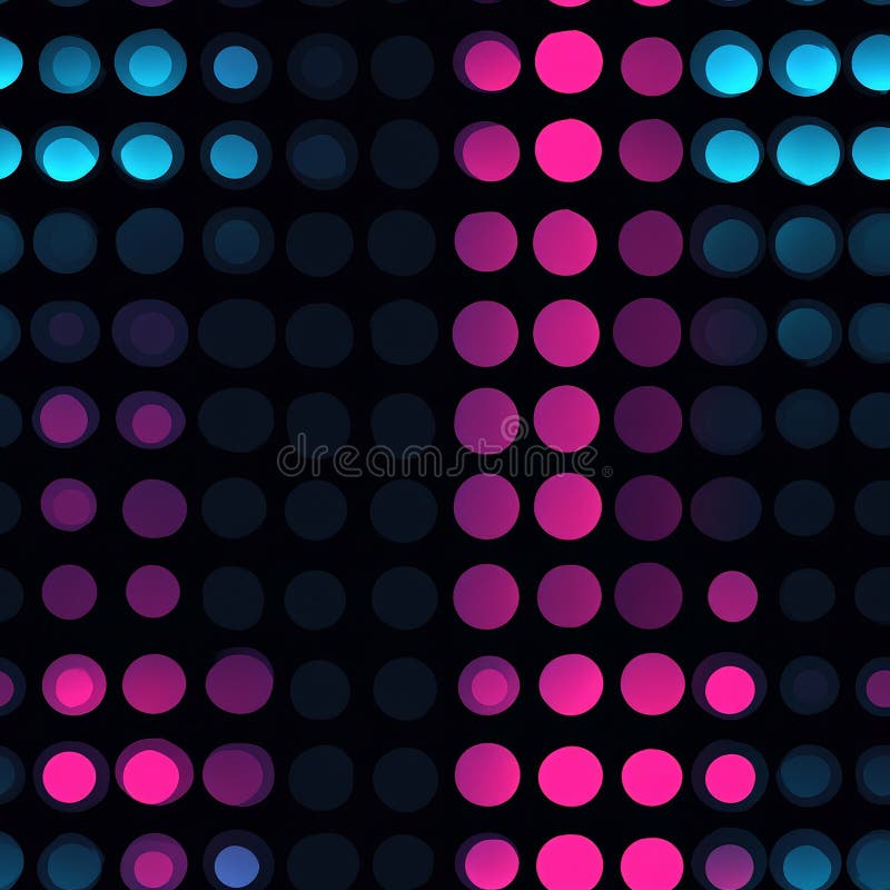 A Neon Light Dot Pattern, Where Glowing Pink and Blue Dots Shine ...