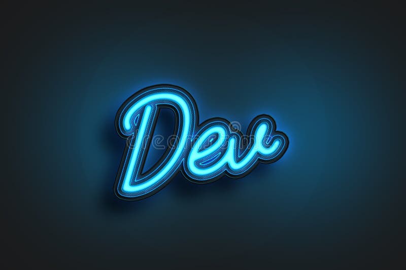 Neon Light Editable Text Effect of Hindi Name Dev. Stock Photo - Image ...