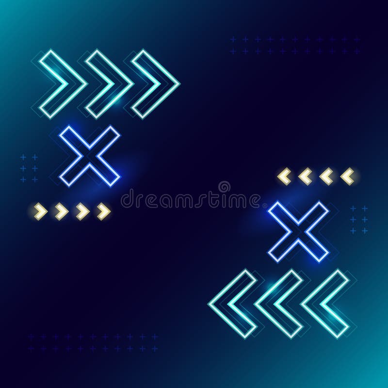 Neon Light Effect Design Banner Background Template Stock Illustration ...