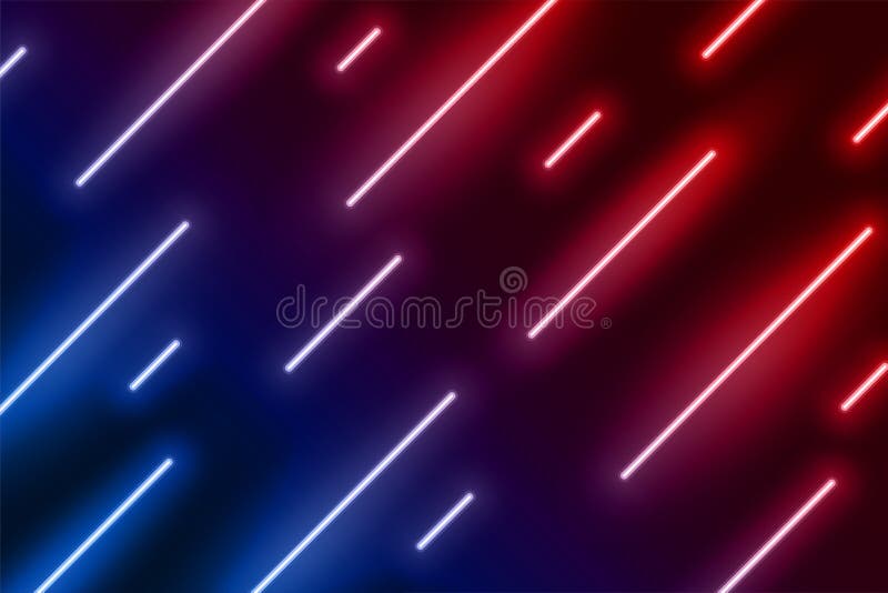 Neon Light Effect Show Line in Diagonal Direction Stock Vector ...