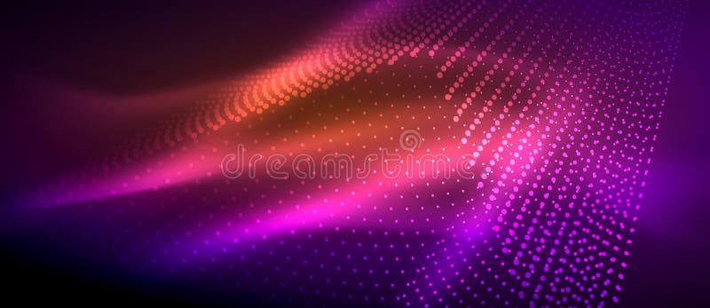 Neon Light Effects, Particles Stock Vector - Illustration of glowing ...