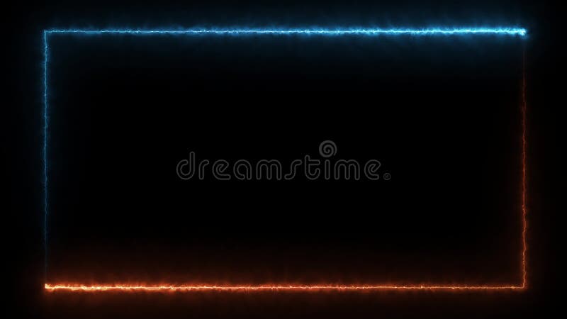 Neon Light Frame on a Dark Background Stock Video - Video of glowing ...