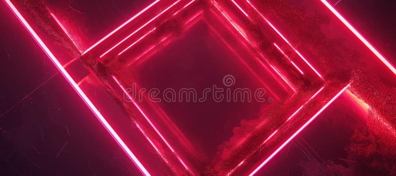 Neon Light Frame Background, Glow Stock Illustration - Illustration of ...