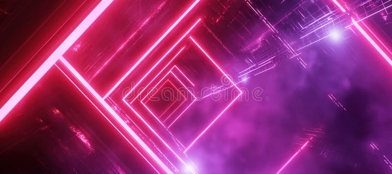 Neon Light Frame Background, Glow Stock Illustration - Illustration of ...