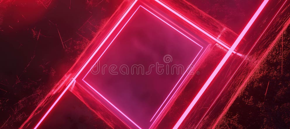 Neon Light Frame Background, Glow Stock Illustration - Illustration of ...