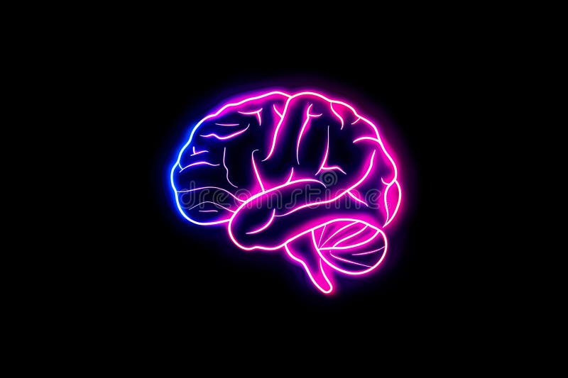 Human Brain, Bright Colorful Powder Explosion. Generative AI Stock ...