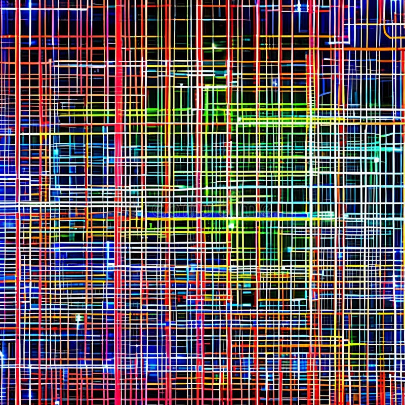 464 Neon Light Grid: a Futuristic and Dynamic Background Featuring a ...