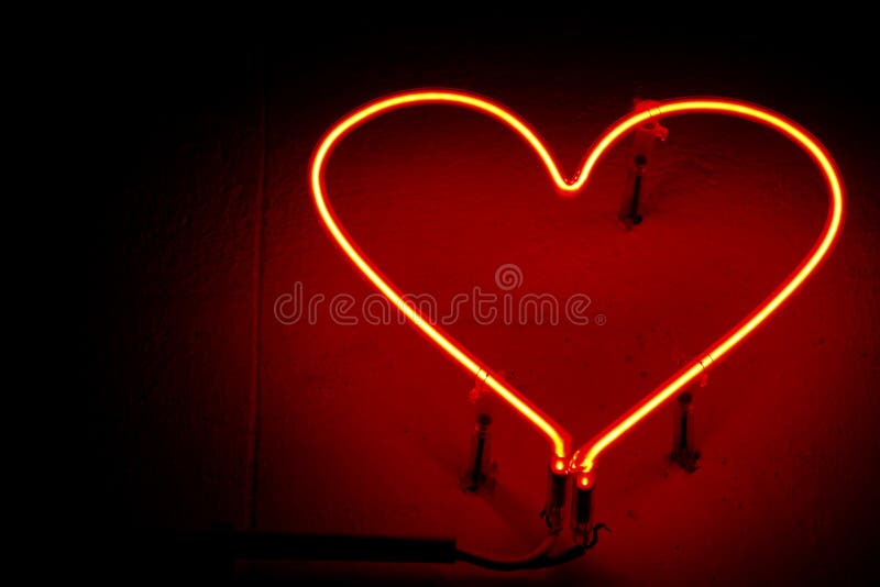 Neon light heart stock image. Image of background, bright - 190129475