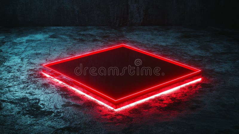 Abstract Neon Frame Glowing Blue Purple Rectangular Design Element ...