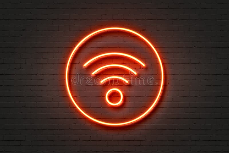Wifi Neon Sign Vector. Wifi Symbol Neon Glowing Letters Shining, Light ...