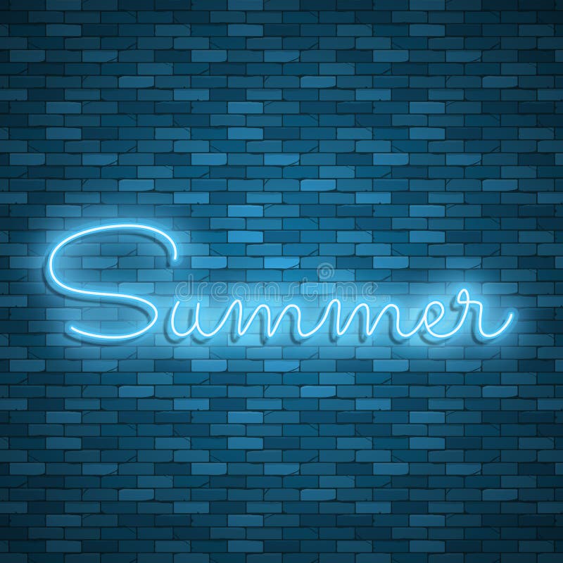 Neon Light Lettering, Stock Vector. Color Design Stock Vector ...