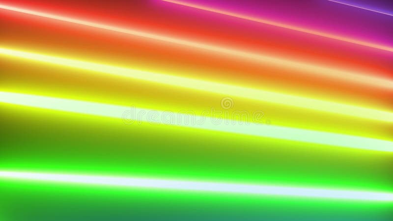 Neon Light Lines with Rainbow Colors Stock Video - Video of geometric ...