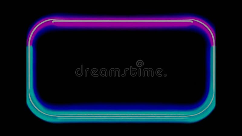 Neon Light Modern Border Animation Motion Graphics for Video Elements ...