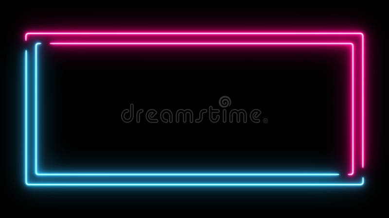 Neon Light Moving Frame Lines. Stock Video - Video of border ...