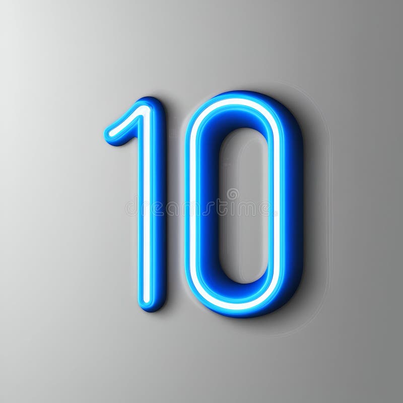 Neon Light Number stock illustration. Illustration of electric - 357226463