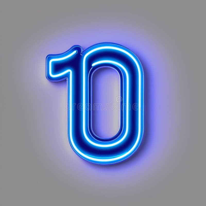 Neon Light Number stock illustration. Illustration of vibrant - 357226467