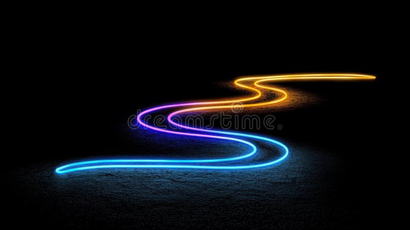 Neon Light Path stock photo. Image of distinct, color - 369012182