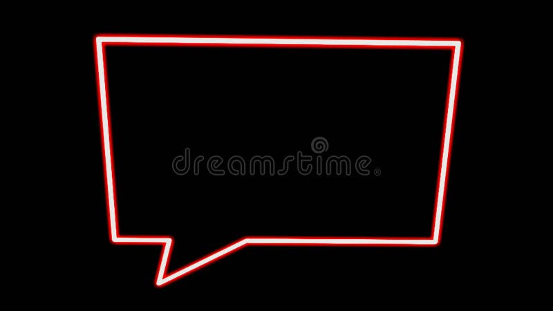 Neon Light Rectangle Border Frame Animation Motion Graphics Stock ...