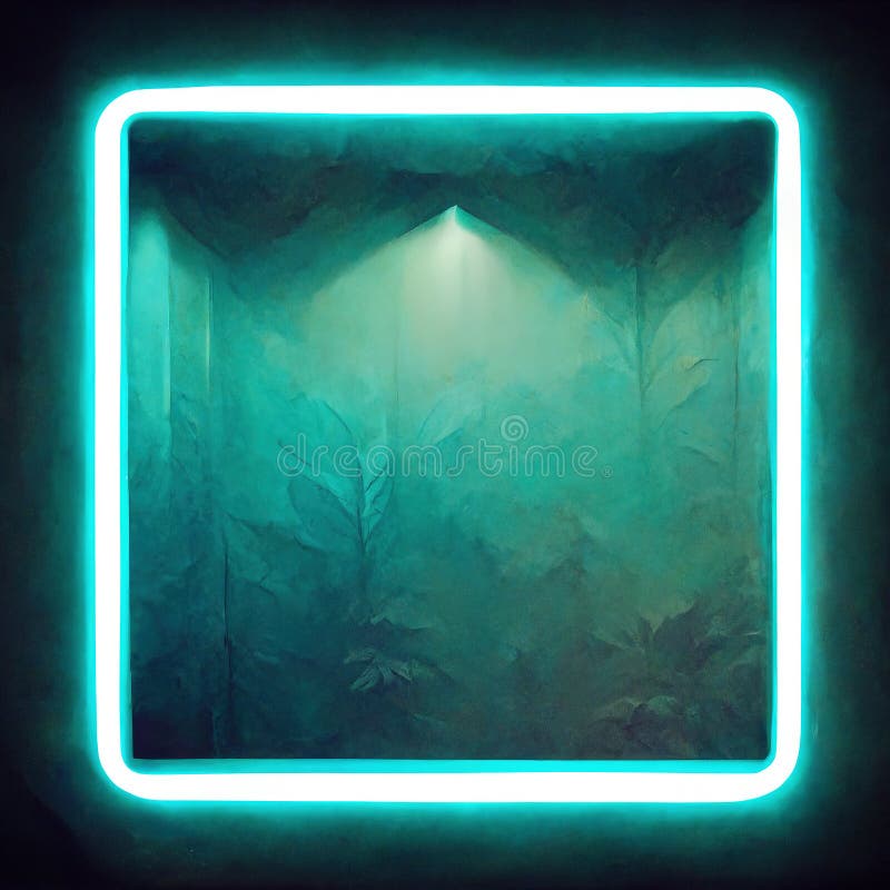 Neon Light Rectangle Frame Illuminated Highlight Stock Illustration ...