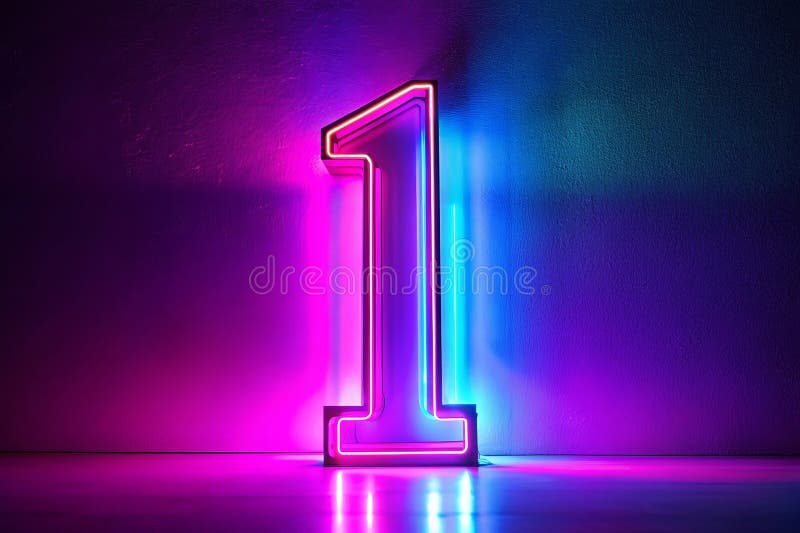 Purple Neon Number Stock Illustrations – 13,254 Purple Neon Number ...