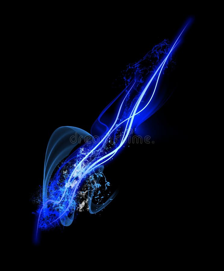 Neon Light Shape with Splash of Realistic Glowing Particles and Waves ...