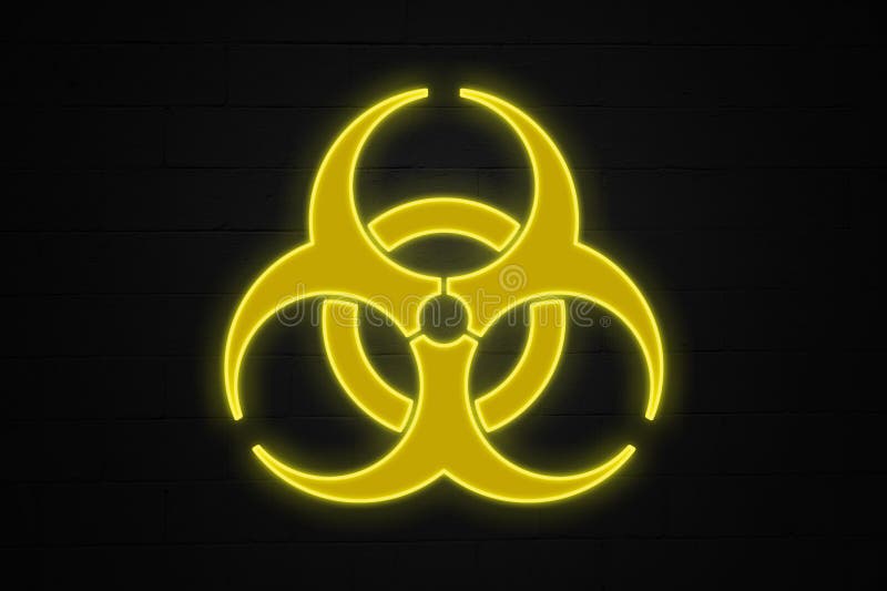 Biohazard Symbol - Neon Light Stock Illustration - Illustration of ...