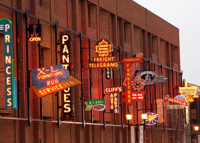 Neon Light Signage in Edmonton Alberta Editorial Photo - Image of sign ...