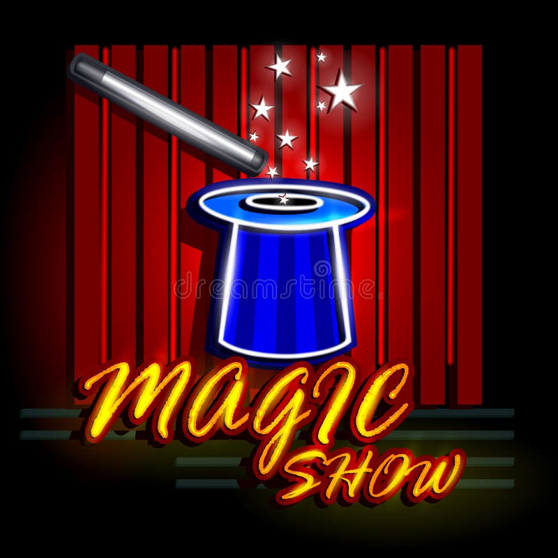Magic Show And Magician Equipment Circus Circus Banner Stock Vector ...