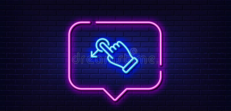Drag Drop Gesture Line Icon. Slide Arrow Sign. Swipe Action. Neon Light ... Drag Drop Gesture Line Icon. Slide Arrow Sign. Swipe Action. Neon Light ...