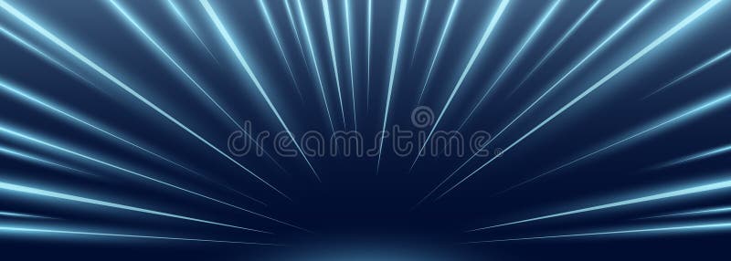 Neon Light Speed Explosion. Glowing Radial Beams Burst from Center ...