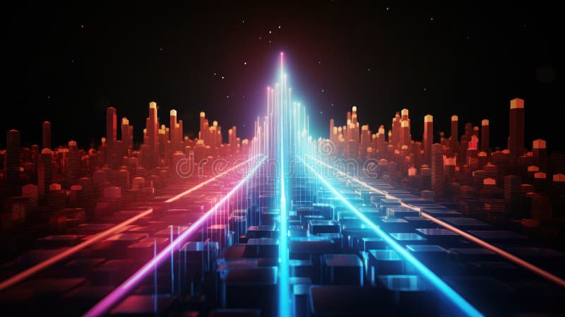 Neon Light Squares stock illustration. Illustration of dynamic - 292318204