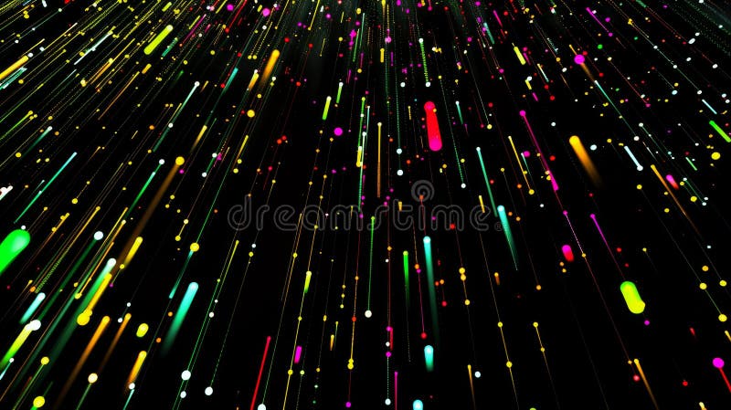 Neon Light Trails on Dark Backdrop Offer Modern Urban Aesthetic, Ideal ...