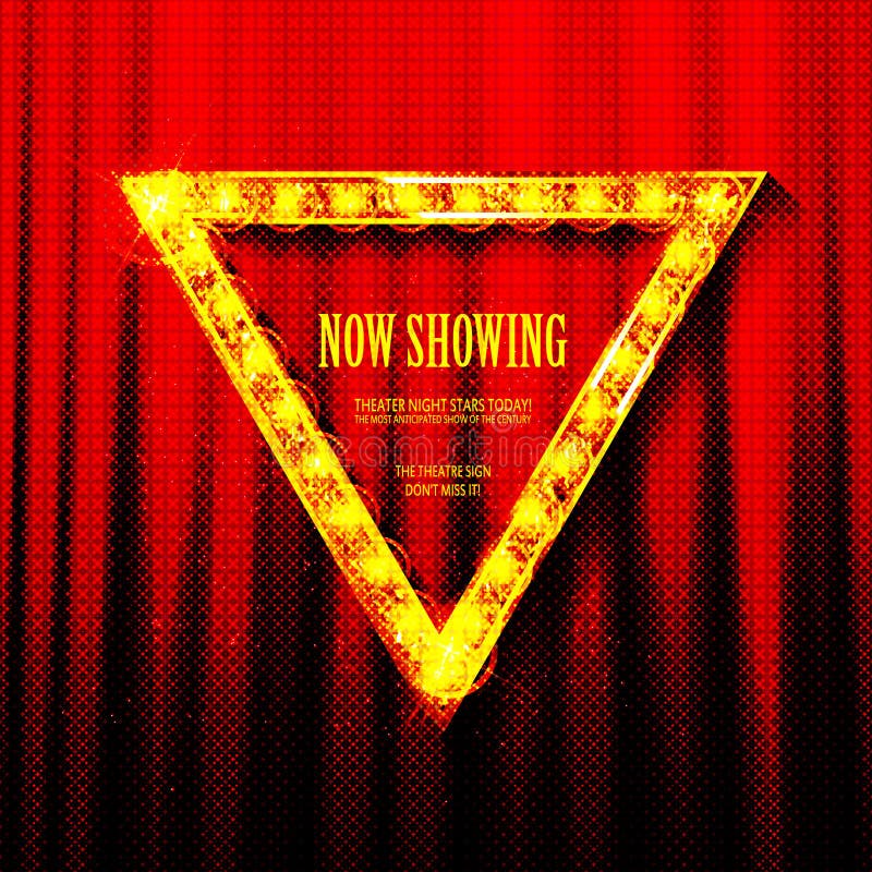 Neon Light Triangular Banner Stock Vector - Illustration of symbol ...