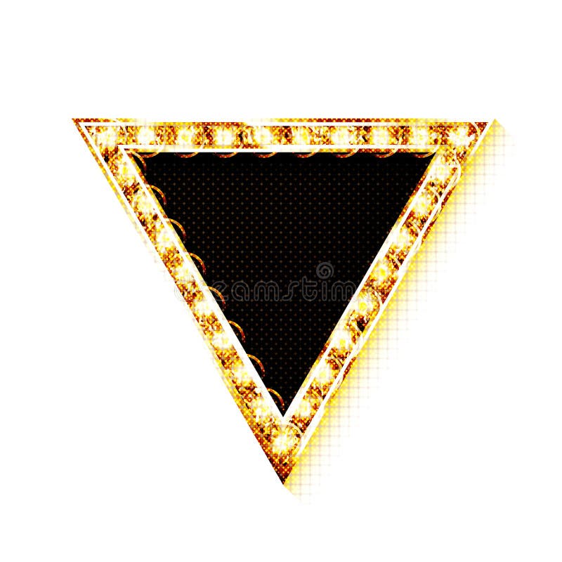 Neon Light Triangular Banner Stock Vector - Illustration of space ...