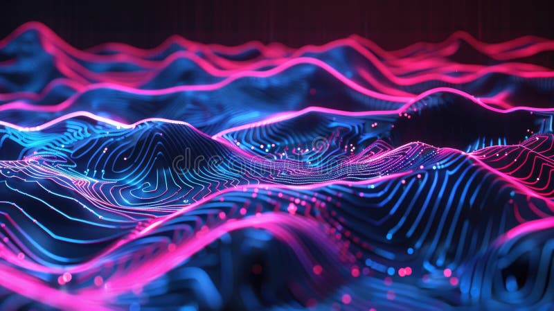 Neon Light Wave Close Up stock photo. Image of color - 383063880