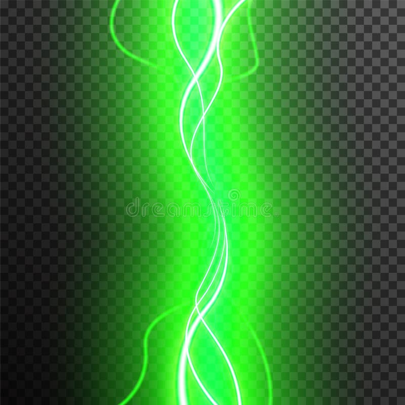 Neon Lighting Electric Thunder Glow Sparkle Vector Transparent Stock ...