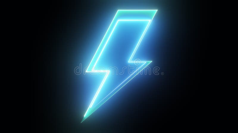 Neon lightning bolt stock video. Video of abstract, thunderstorm ...