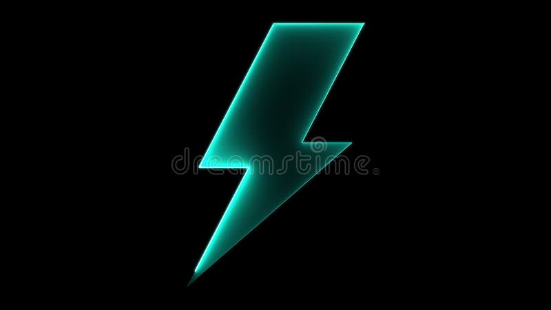 Neon lightning bolt stock footage. Video of design, colorful - 280250460
