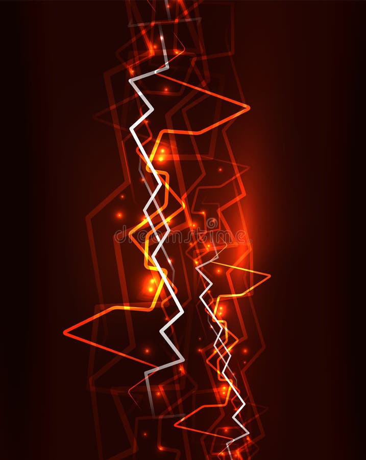 Neon Lightning Vector Background Stock Vector - Illustration of flash ...