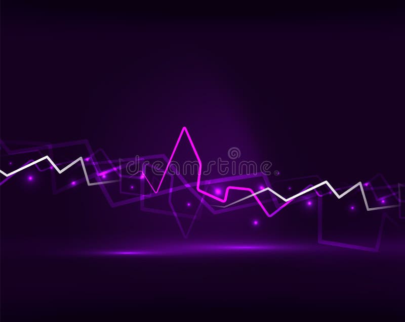 Neon Lightning Vector Background Stock Vector - Illustration of ...