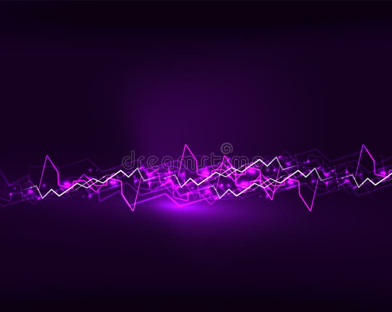 Neon Lightning Vector Background Stock Vector - Illustration of high ...