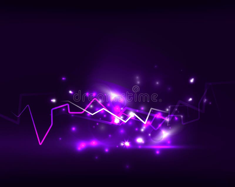 Neon Lightning Vector Background Stock Vector - Illustration of ...