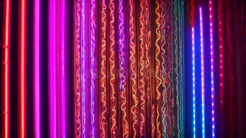 Neon Lights Abstract Wall stock footage. Video of illumination - 347162368