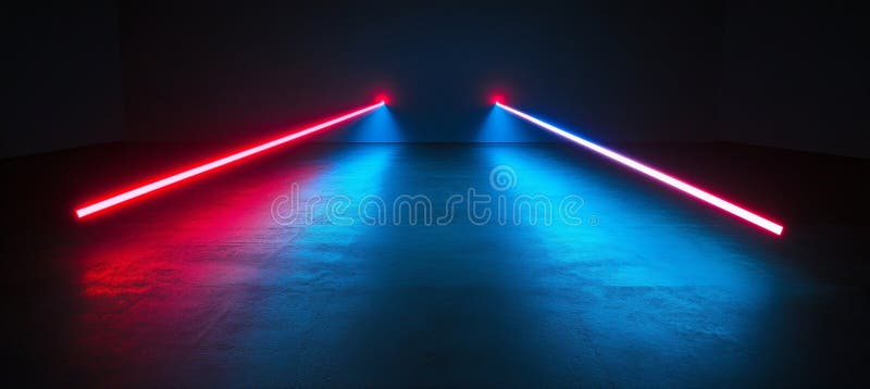 Neon Lights Background, Blue and Red Lights, Abstract Background ...