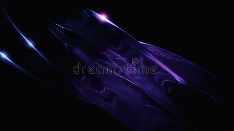 Neon Lights 3d Animation. Abstract Shape Background Loop. Iridescent ...