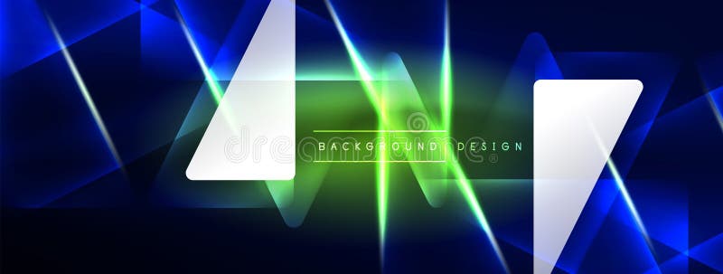 Neon Lights Hacking Geometric Background, Virtual Reality or Artificial ...