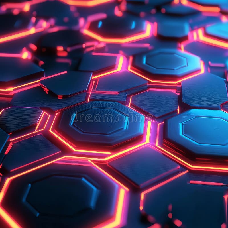 Futuristic Hexagonal Corridor Digital Art Abstract Stock Photos - Free & Royalty-Free Stock ...