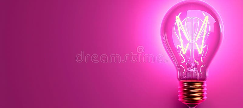 Neon Lights Illuminating Empty Space with a Vibrant Light Bulb Sign ...